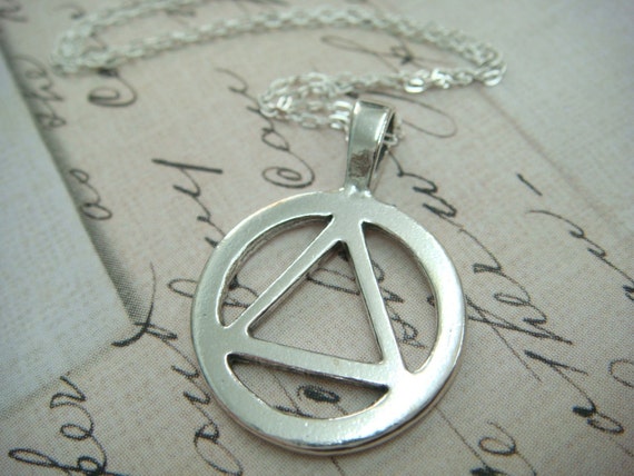 AA Unity Triangle Symbol Sterling Silver Charm by charms4you