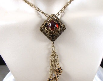 Reserved for Mae Melisandre Red Renaissance Necklace