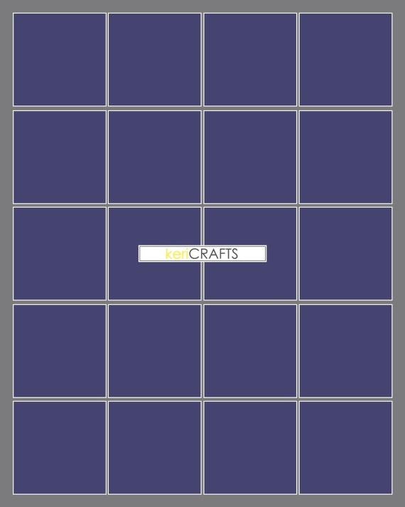 Photoshop Digital Template 2x2 in Squares 20 count by kericrafts