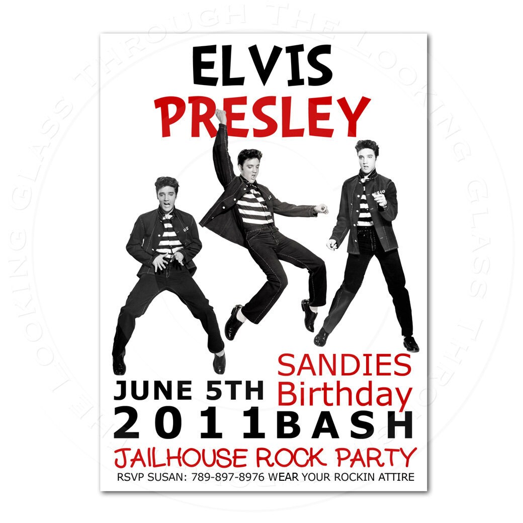 Elvis Inspired Invitations