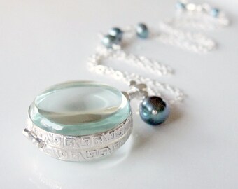 Peacock locket | Etsy