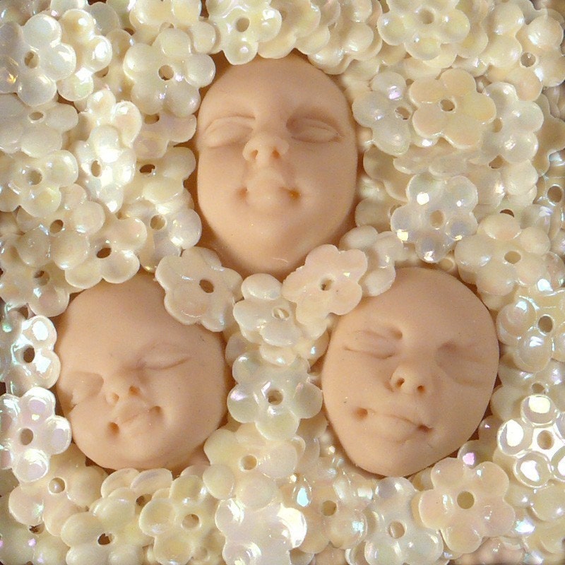 Tiny Doll Face Mold H Flexible for Polymer Clay