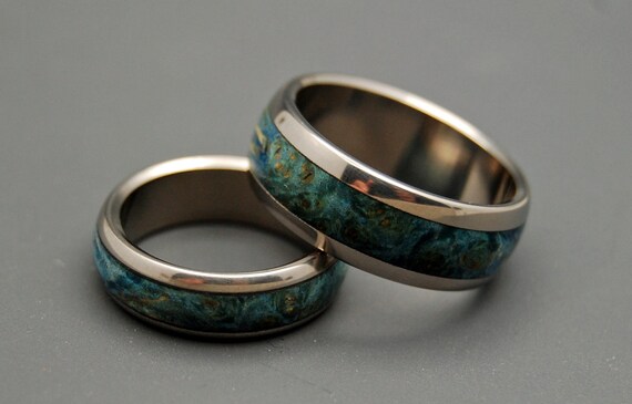 Titanium Wedding Rings Wooden Wedding Rings Matching Wedding