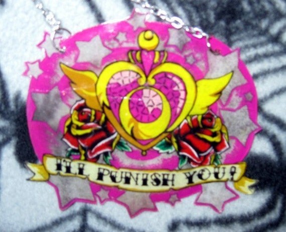 Sailor Moon Tattoo Locket Necklace