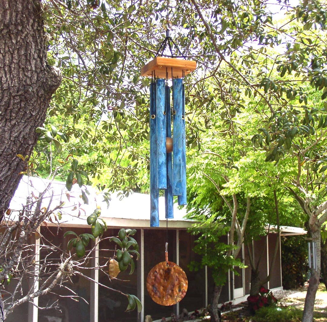 Copper Wind Chimes Garden Art and Wall by JLHCopperDesigns on Etsy