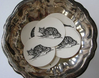 Vintage Camera Tags Round Gift Tags Set of 10 by PetitePaperie