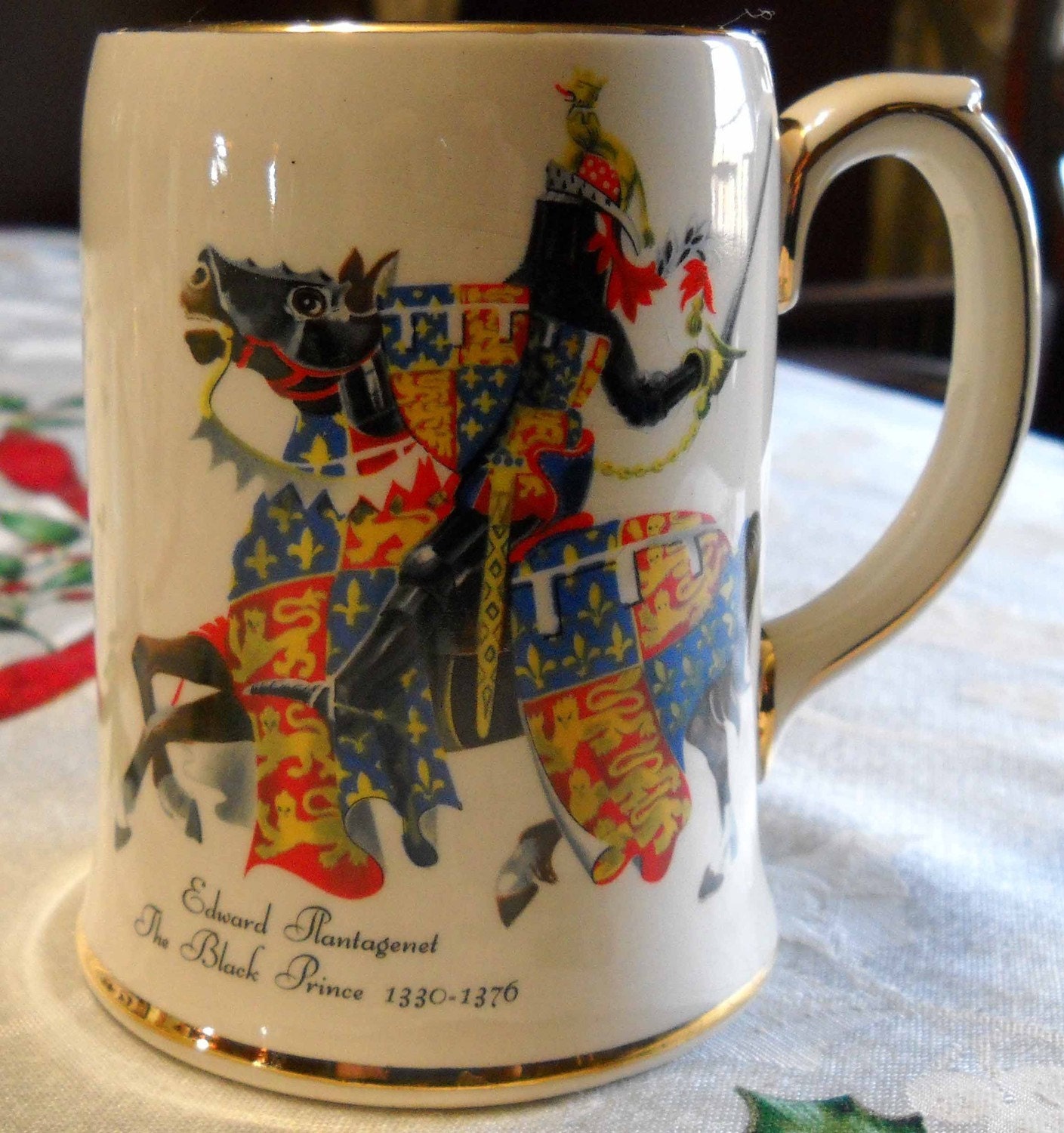 Vintage Mug Edward Prince of Wales Black Prince by Sadler