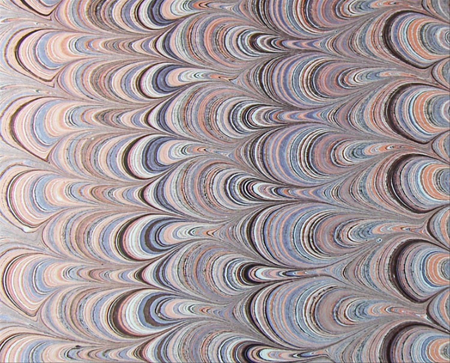 Hand marbled paper 19.5 x 27 Bookbinding.3421 by papieRRroyal