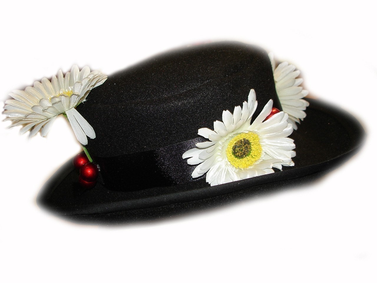 Custom Boutique MARY POPPINS Inspired Nanny's Black Hat