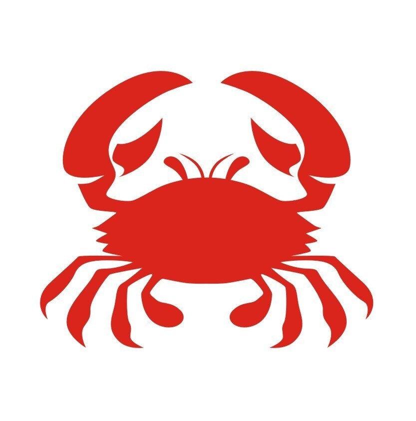 Red Crab vinyl decal set of 2 by greywolfgraphics on Etsy