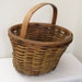 Antique Primitive Gathering Basket Large Round Basket