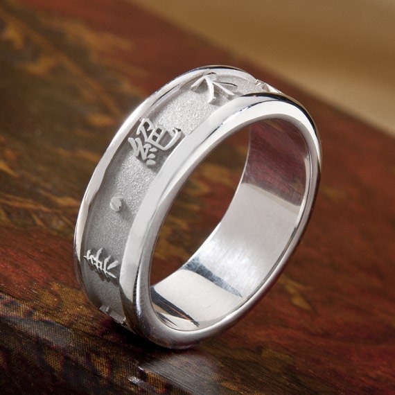 Chinese Symbol Ring in Sterling Silver Includes by SorellaJewelry