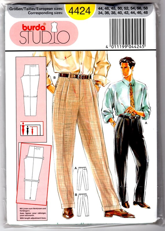 UnCut Burda Studio Men's Dress Pant Pattern Variety of