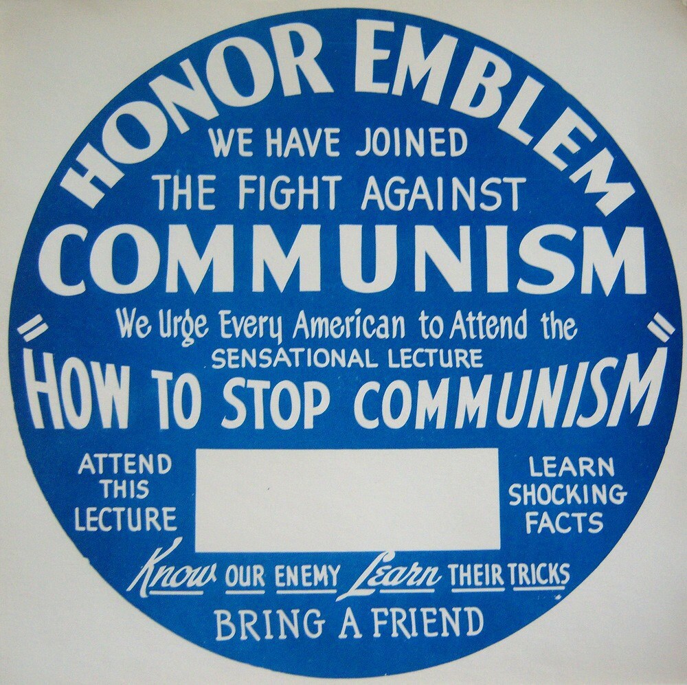 Stop Communism Honor Emblem Sign