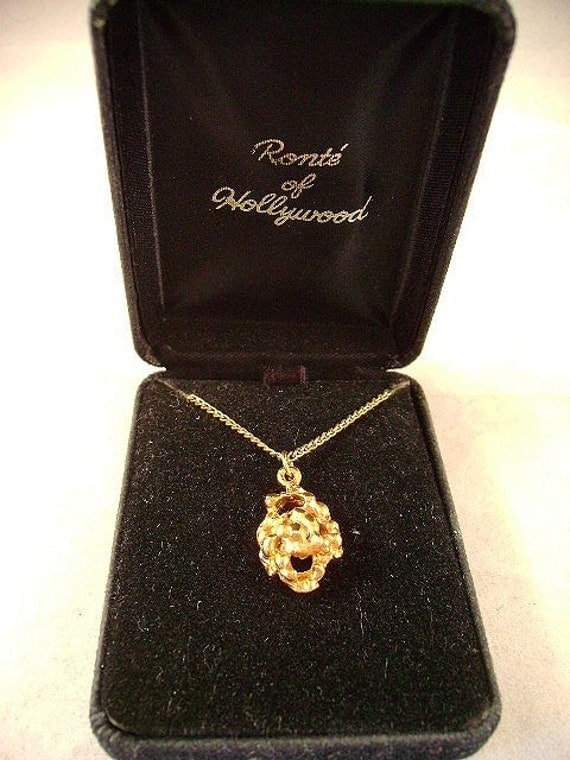 SALE...RONTE' OF HOLLYWOOD 24 Karat GOLDEN NUGGET PENDANT