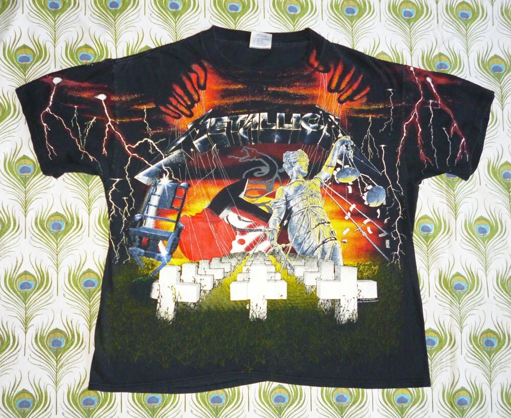 Metallica Vintage 90's Collage Concert T Shirt 1991 Album
