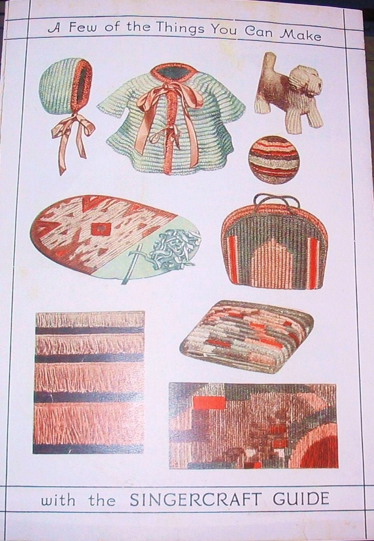 Vintage Singercraft Guide 1930s Transfer Pattern Copy Full