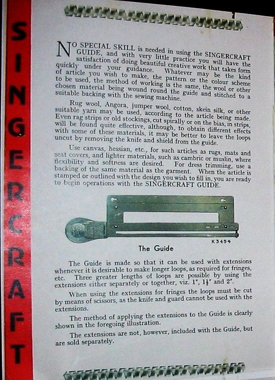 Vintage Singercraft Guide 1930s Transfer Pattern Copy Full