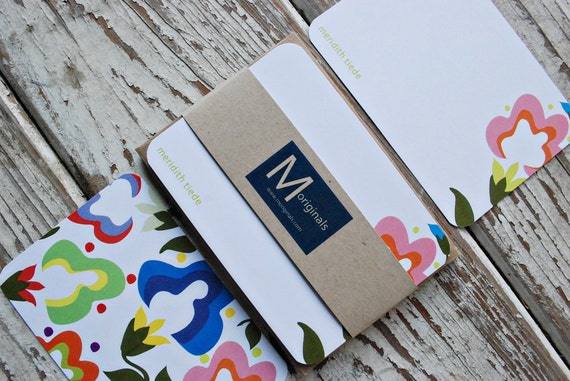 Personalized Notecards Set of 8 The Amelia Notes