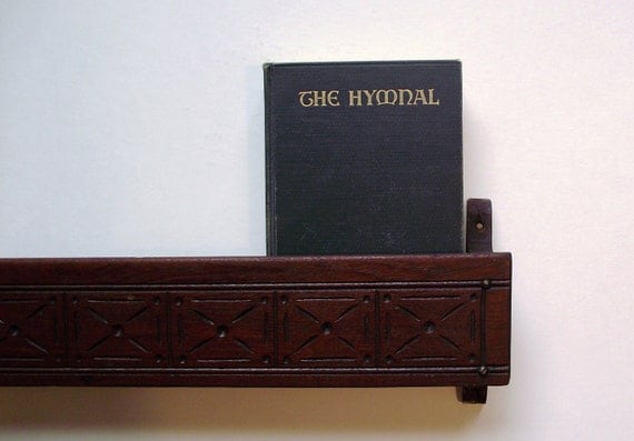 Antique Eastlake Church Pew Hymnal Rack