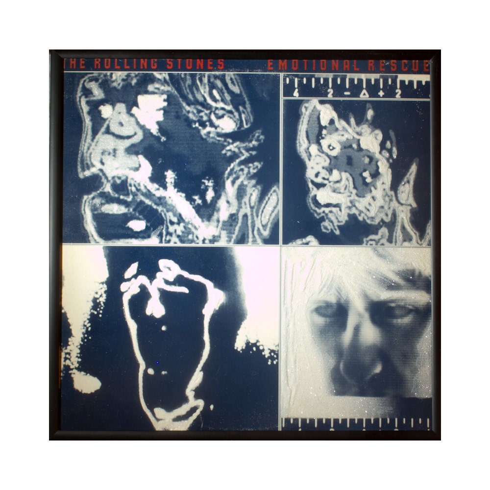 Glittered Rolling Stones Emotional Rescue album