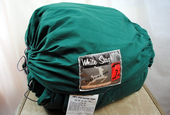 Vintage 1960s Hirsch-Weis White Stag Sleeping Bag NWT