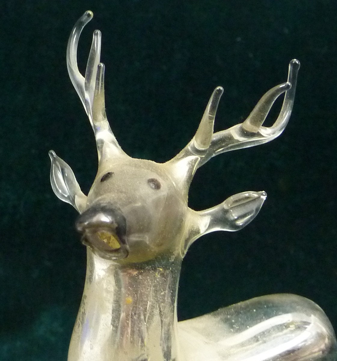 Ice Deer Antique Mercury Glass Reindeer Christmas Ornament