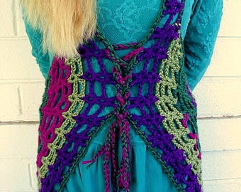 Spider Web Vest Mandala Dress PATTERN Make your by elorascastle