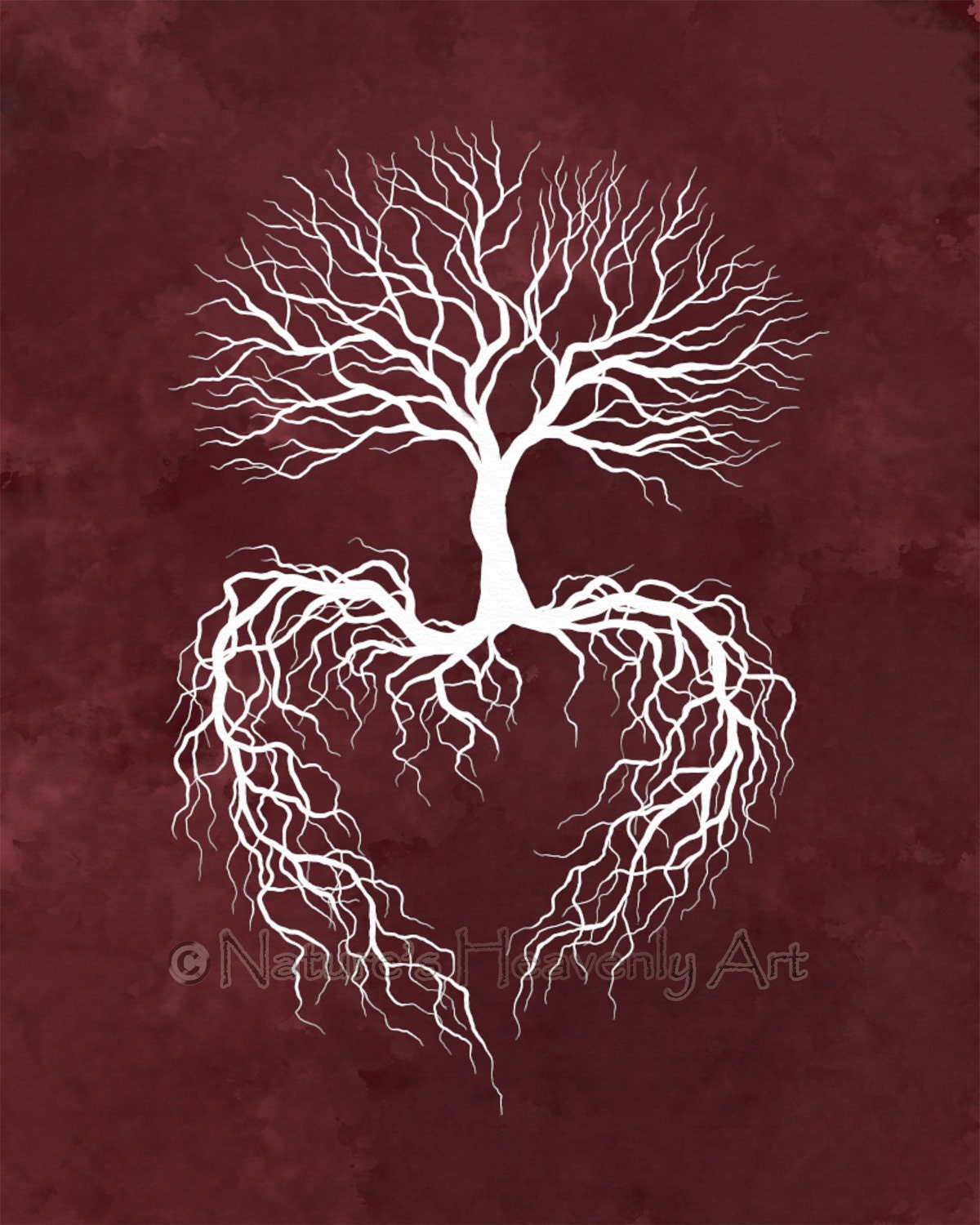 8 x 10 Print Winter Tree Roots Wall Art by NaturesHeavenlyArt