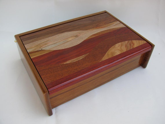 Solid Wood Valet Box Teak base Bloodwood other Exotic Wood