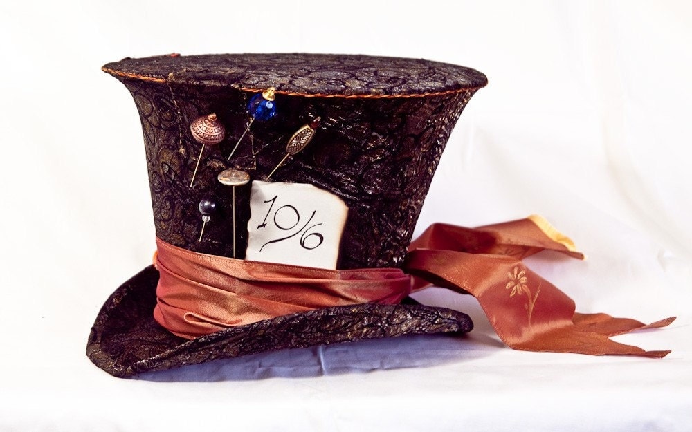 Tim Burton styled Mad Hatter's Hat from Alice in by MadHattery