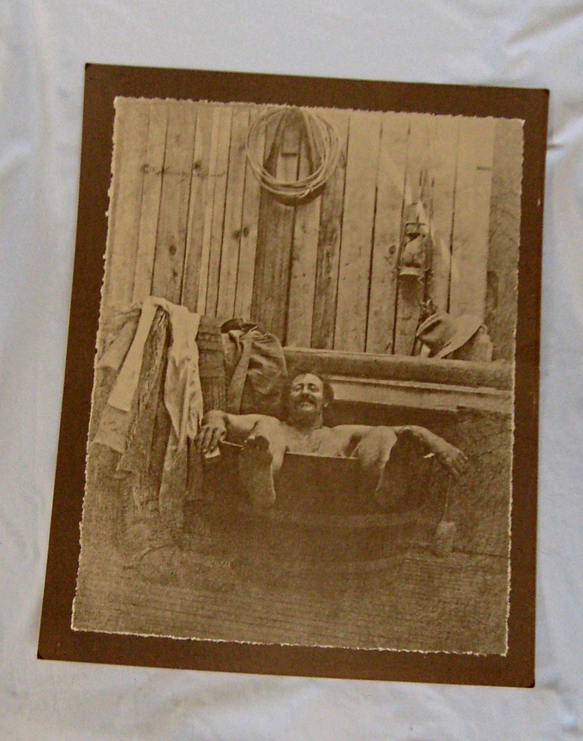 Print Cowboy Bath Vintage