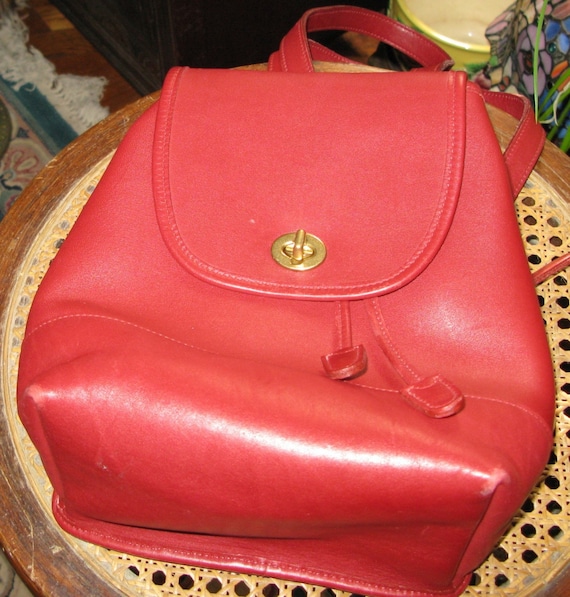 Small Red Coach Backpack | semashow.com