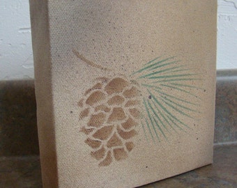 Pine cone stencil | Etsy