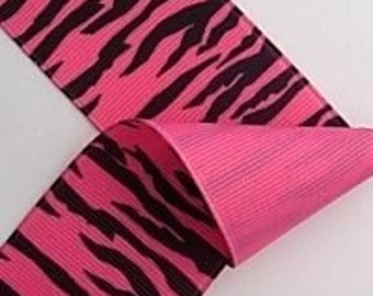 Hot pink zebra bow | Etsy