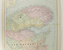 Popular items for new brunswick map on Etsy