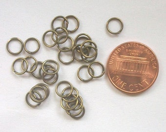 6mm brass Jump Ring findings 100 pieces twisted rings 16