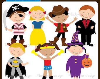 Costume Party Clipart INSTANT DOWNLOAD