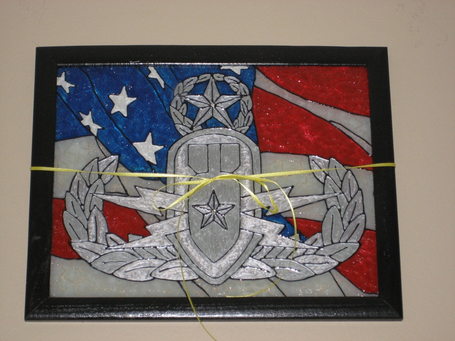 EOD /explosive ordnance disposal silver master badge wall art