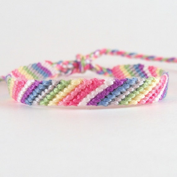 Friendship bracelet Macrame Fruit loop Rainbow