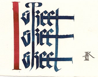 Calligraphy for the discerning nerd by medievalnerd on Etsy