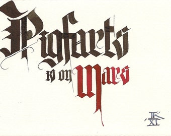 Calligraphy for the discerning nerd by medievalnerd on Etsy