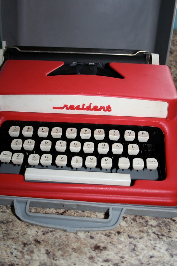 Vintage Children's Typewriter Tom Thumb Red