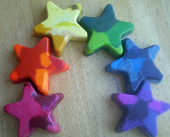 Star shaped crayons set of 6