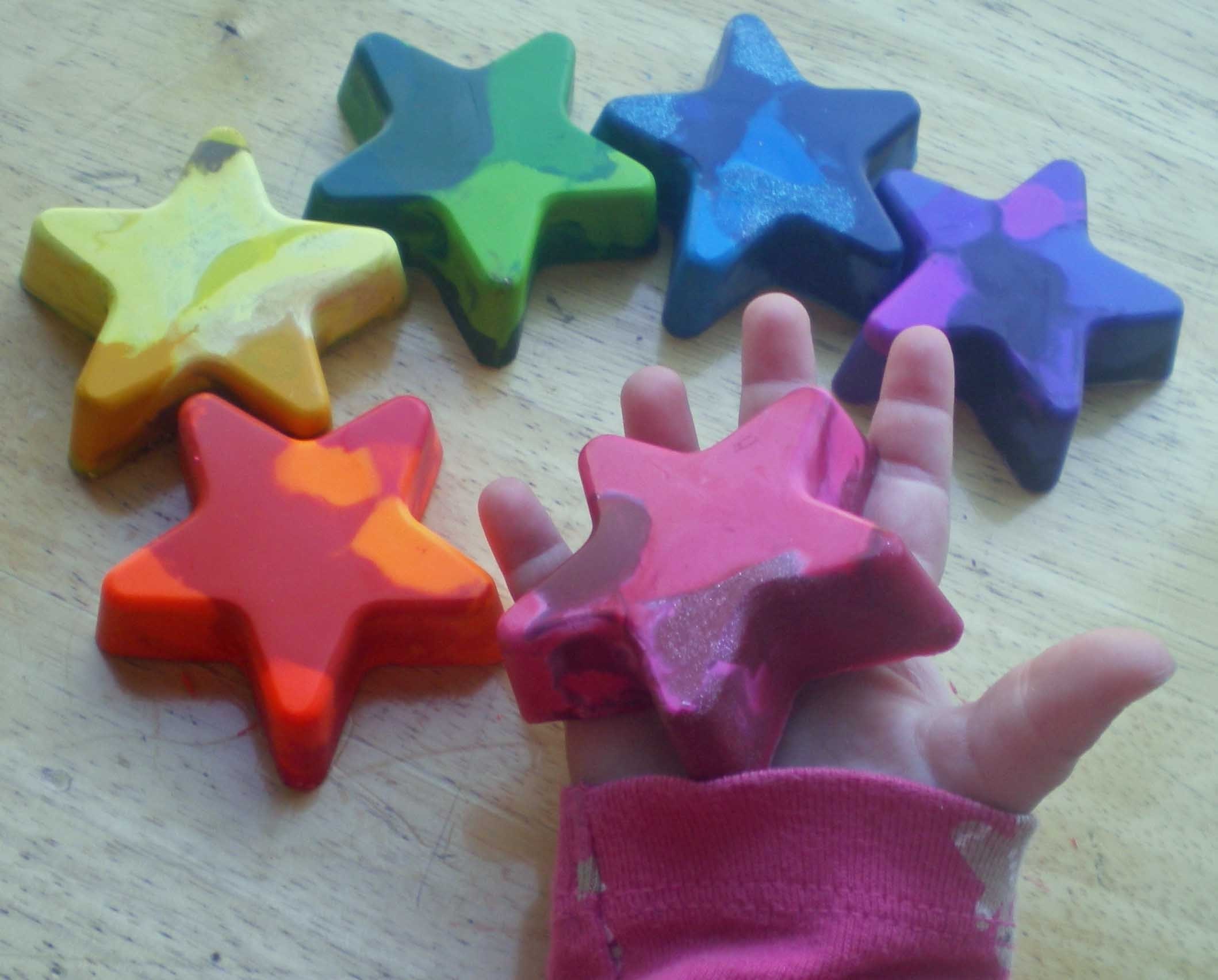 Star shaped crayons set of 6 by Kidoodles on Etsy