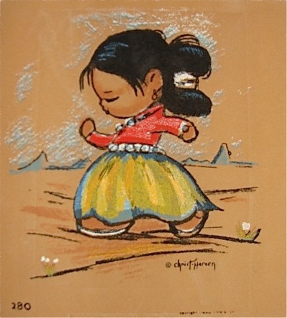 VINTAGE GERDA CHRISTOFFERSEN PRINT ORIGINAL SILKSCREEN