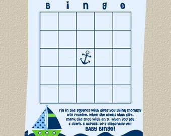 Unique nautical bingo game related items | Etsy