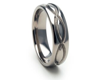 New Comfort Fit INFINITY Titanium Band Free by RenaissanceJewelry