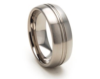 New 4mm Comfort Fit Custom Titanium Ring-4RC by RenaissanceJewelry