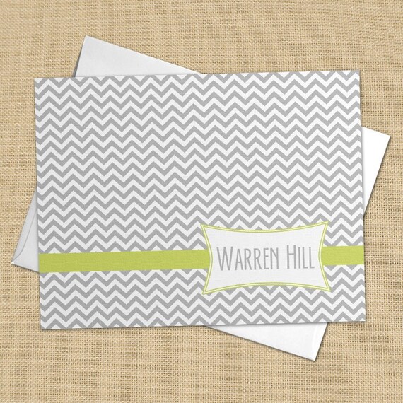 Retro Chevron Set of 8 CUSTOM Personalized by PoshGirlBoutique